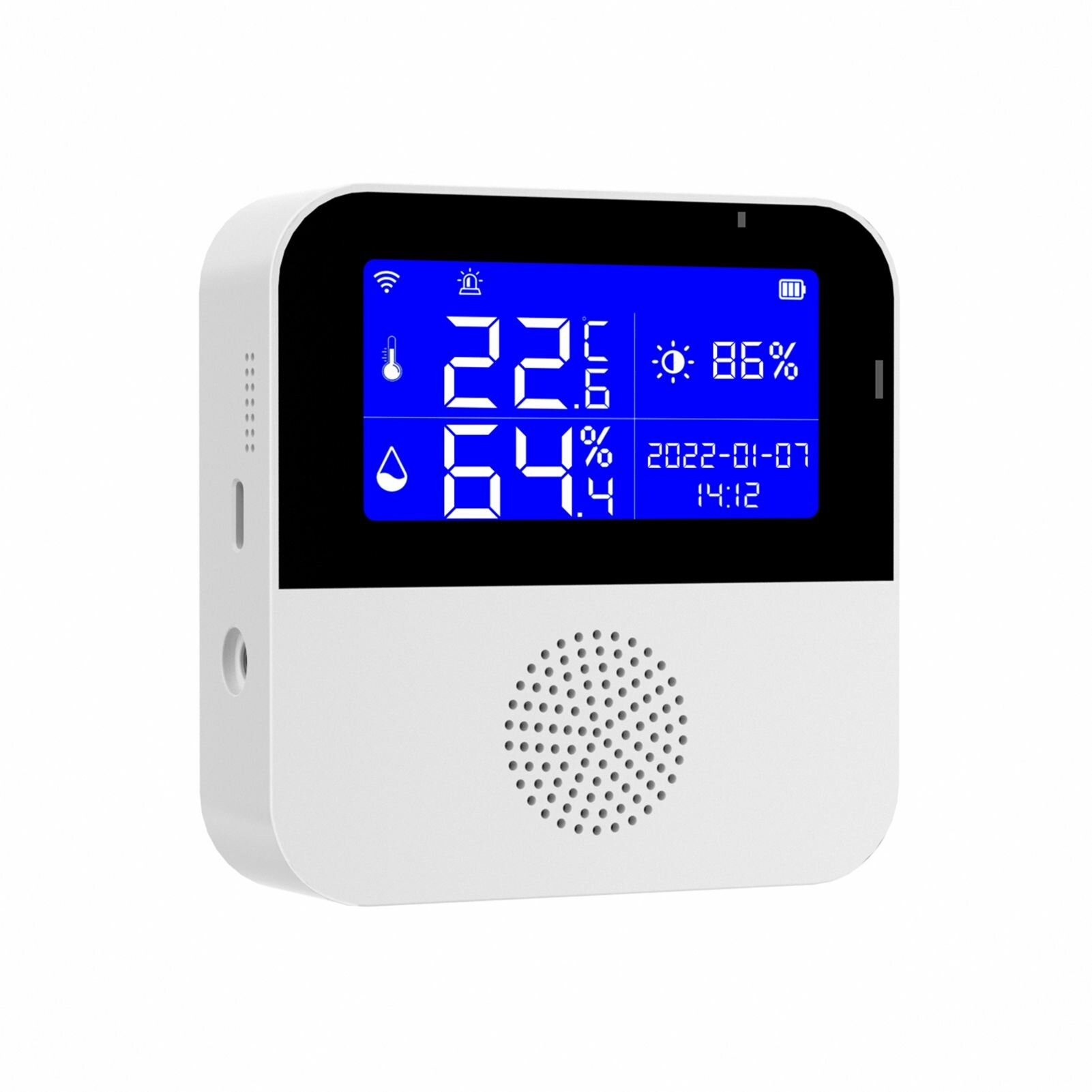 Гигрометр термометр метеостанция, Wi-Fi, TuyaAS90W, управление через приложение, без датчика температуры 1 м