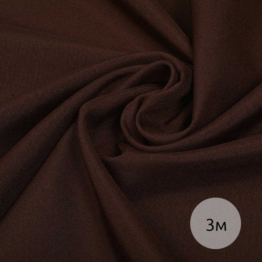 Ткань габардин TBYGab-150868 150г/м2 100% полиэстер шир.150см цв. S868 темн. коричневый уп.3м