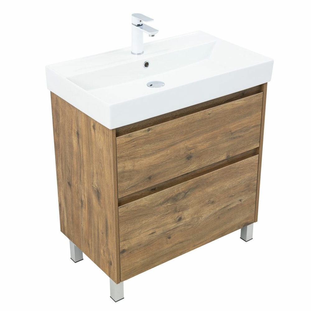 Тумба с раковиной Aquanet Nova Lite 2.0 75 348196 дуб рустикальный