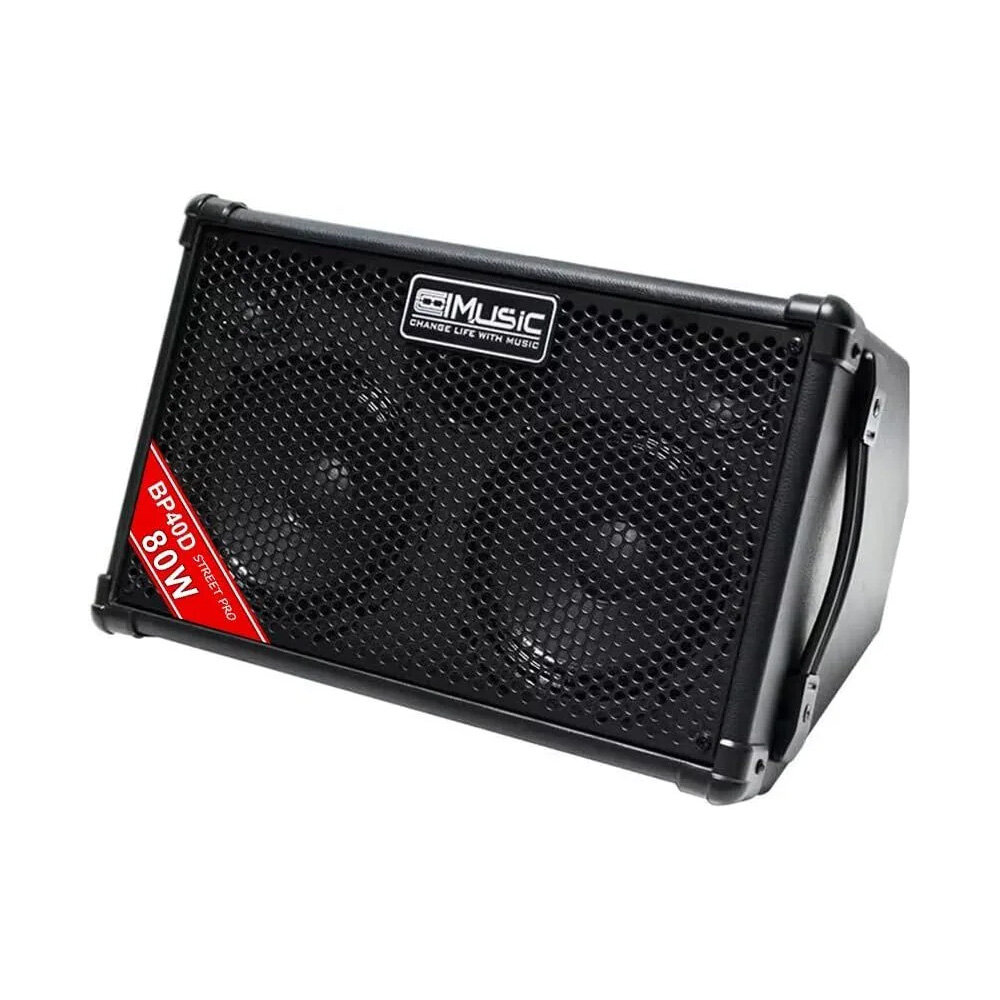 Уникальный усилитель для акустической/электрогитары coolmusic BP40D, 80 Вт, подходит для акустической/электрической гитары, с эффектом реверберации, черн