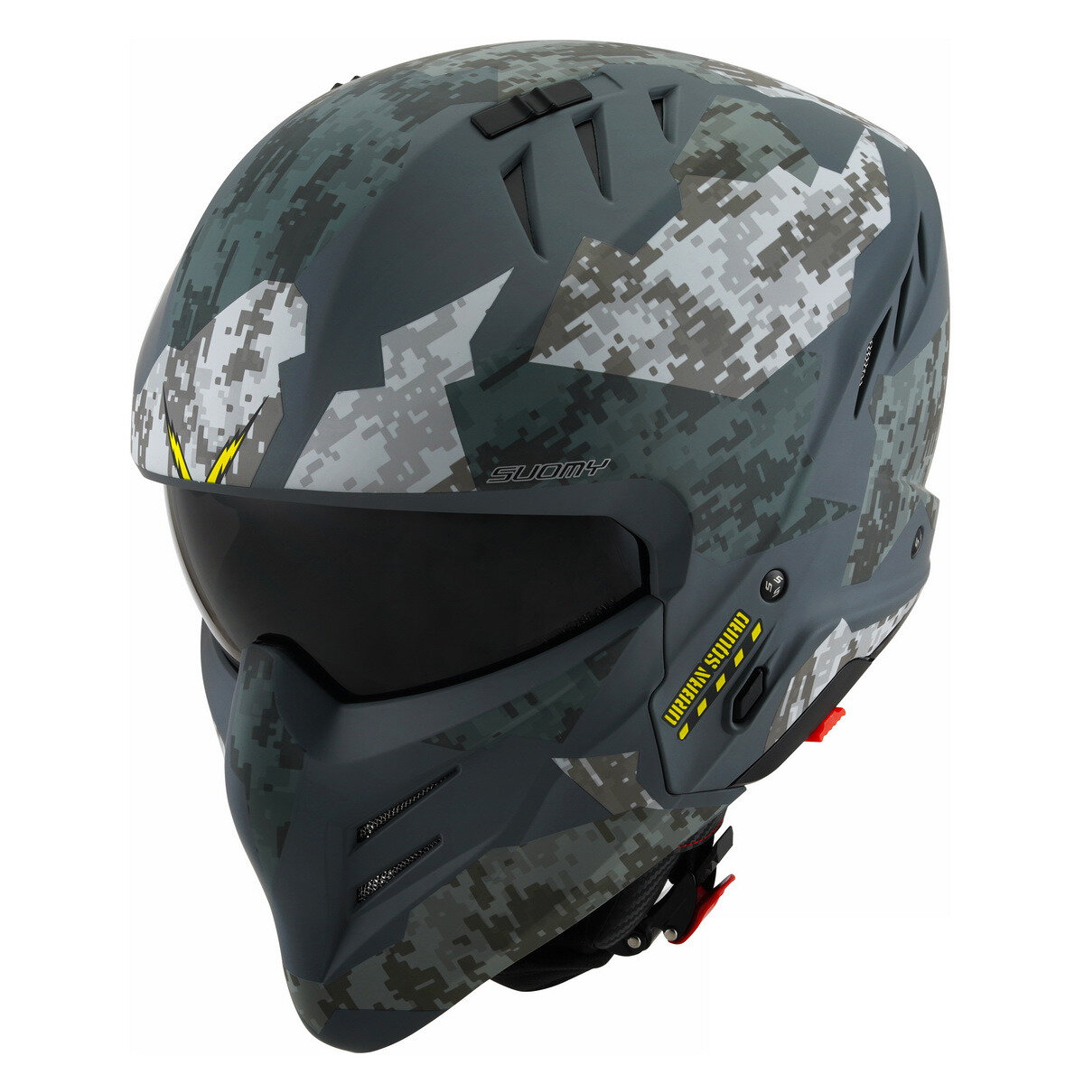 SUOMY Мотошлем ARMOR URBAN SQUAD CAMOUFLAGE, цвет Серый Матовый, Размер M