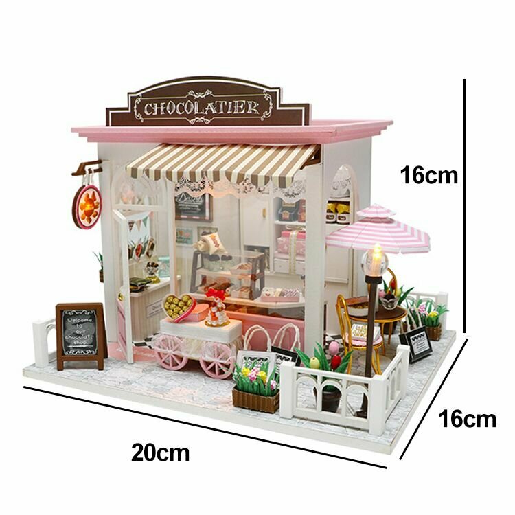 Румбокс. Интерьерный конструктор DIY MINI House "белый дом"