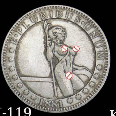 Монета, Медная монета,30g, KM-119