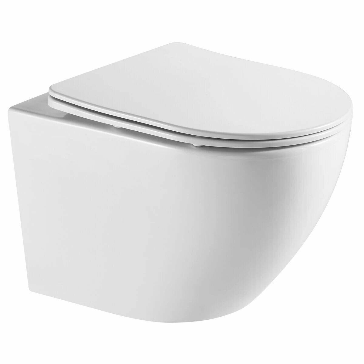 Унитаз подвесной Azario Grado 370х490х360 безободковый, с системой антивсплеск (Торнадо) в комплекте