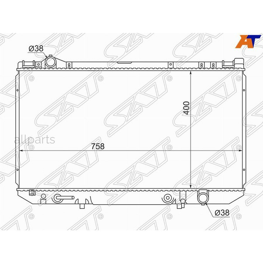 SAT TY0007-F10 Радиатор Lexus LS 89-94 / Toyota Celsior 89-94