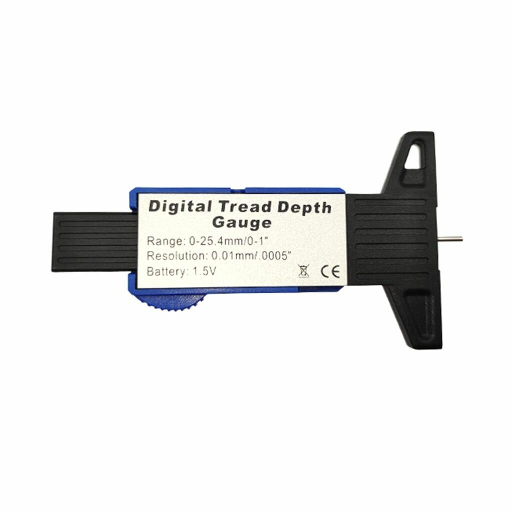 (Один) Цифровой измеритель глубины рисунка шины (новый) -черная линейка рисунка протектора