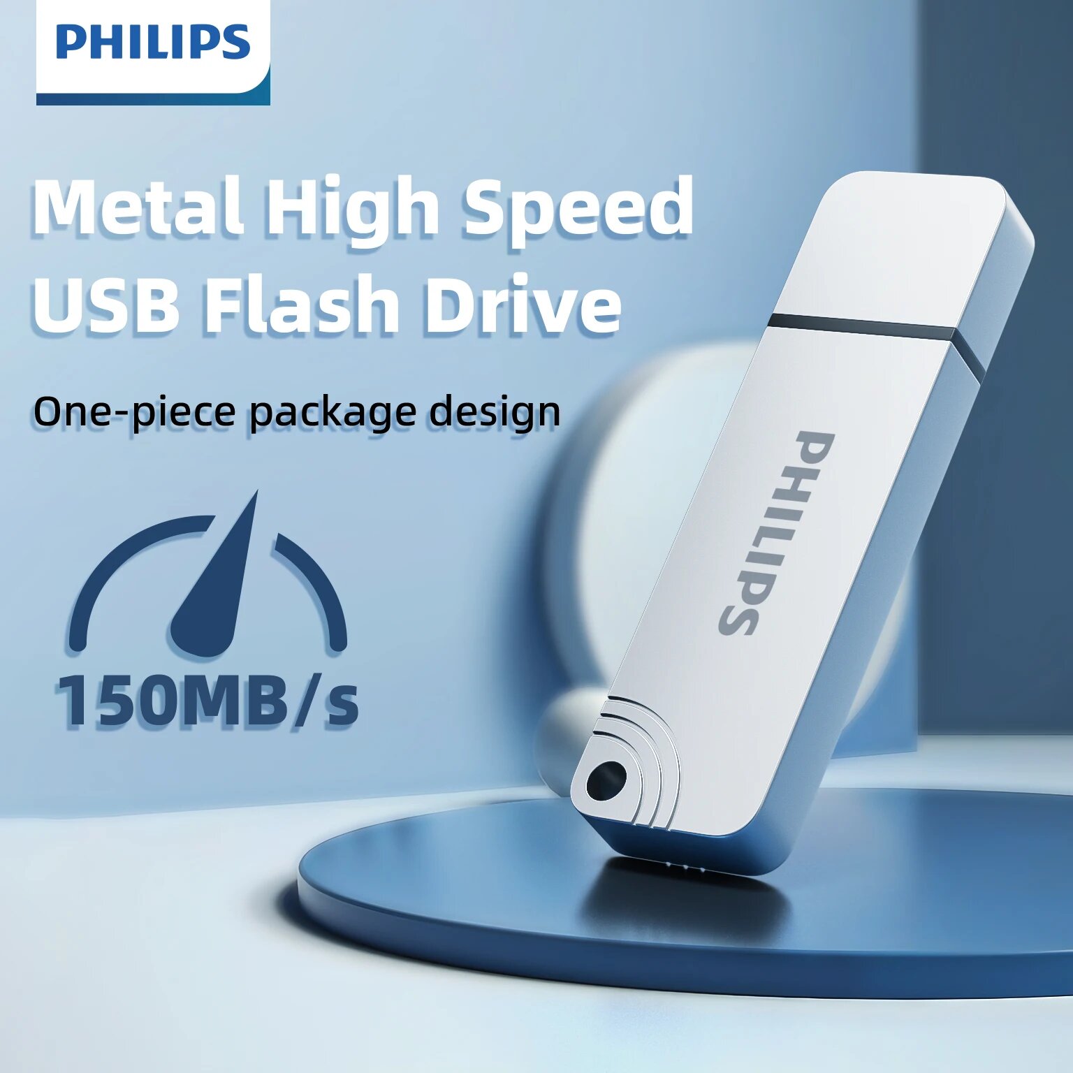 Флешка Philips High-Speed USB3.0 металлическая 512 ГБ, 256 ГБ, 128 ГБ 64 GB