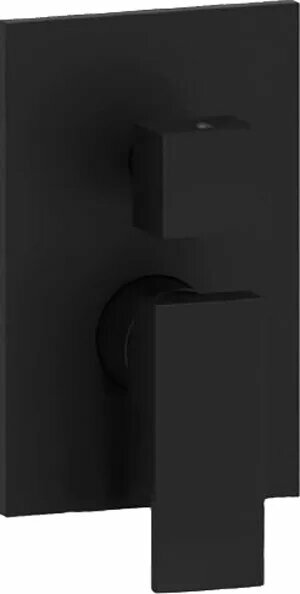 Встраиваемый смеситель для душа и ванны Paffoni Elle EL019NO/M С внутренней частью, латунный, из нержавеющей стали, рычажный, настенный, черный, матовый, с керамическим картриджем