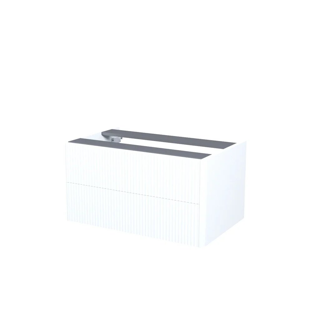 Тумба под раковину без столешницы IDDIS Aiger 80 подвесная, белая, матовая, из МДФ, тумба для ванной, с ящиками, с доводчиками