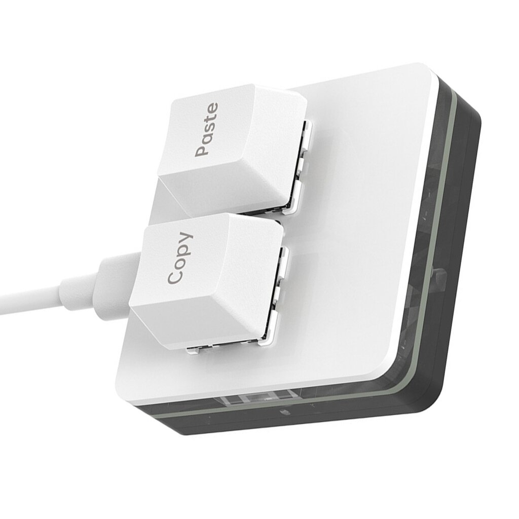 Небольшая 2-клавишная клавиатура USB для игр и повышения производительности с механическими переключателями