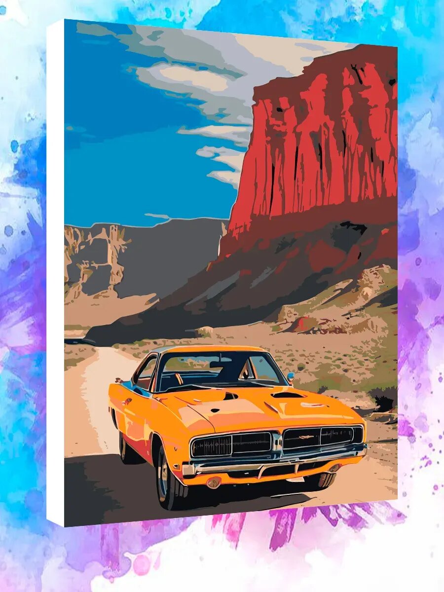 Картина по номерам Автомобиль Горы Арт