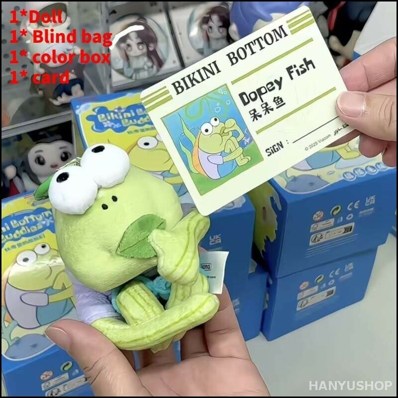 Брелок-игрушка из плюша с персонажем Спанч Боб и жителем Бикини Боттом для рюкзака