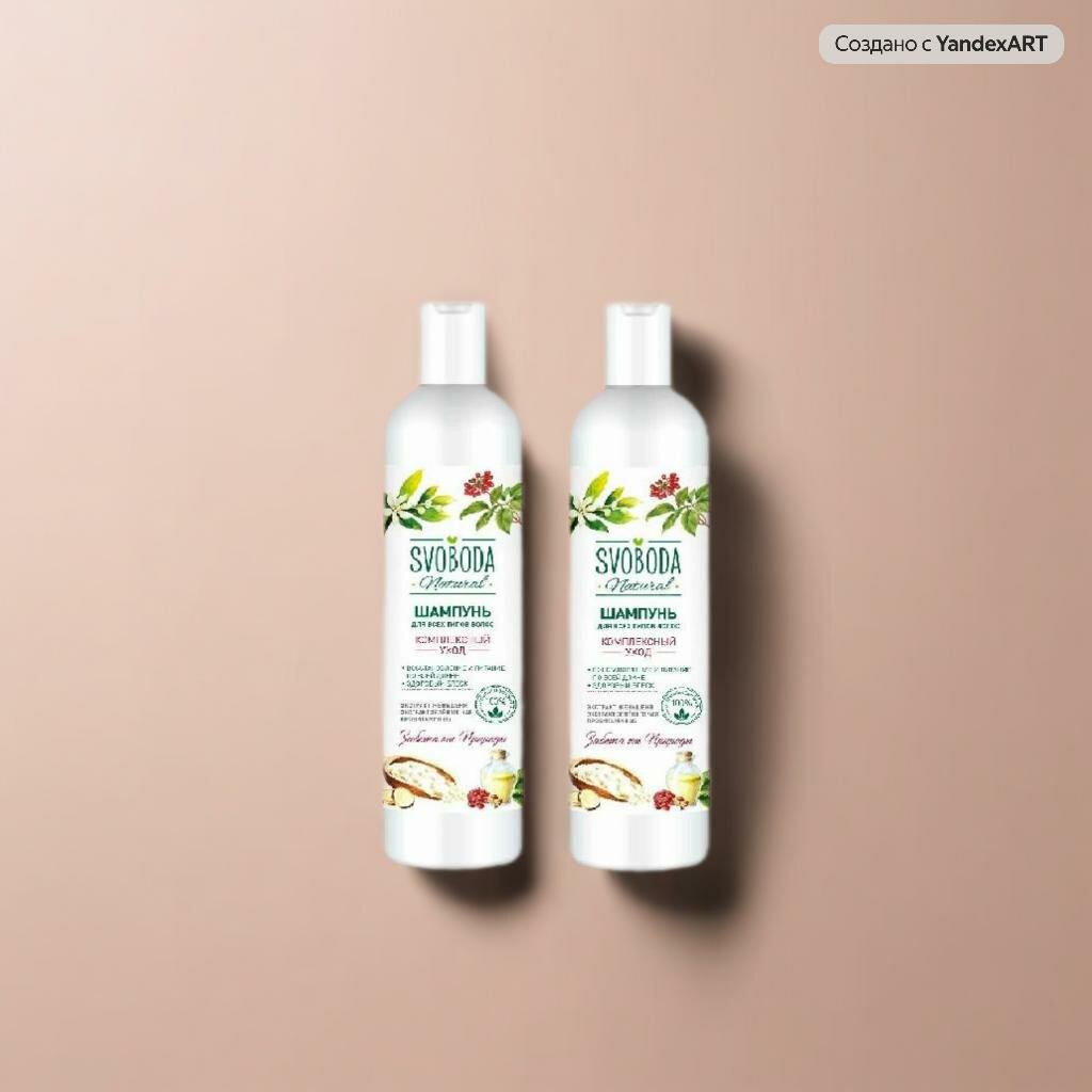 Шампунь для всех типов волос SVOBODA, комплексный уход, 430 мл, 2 шт