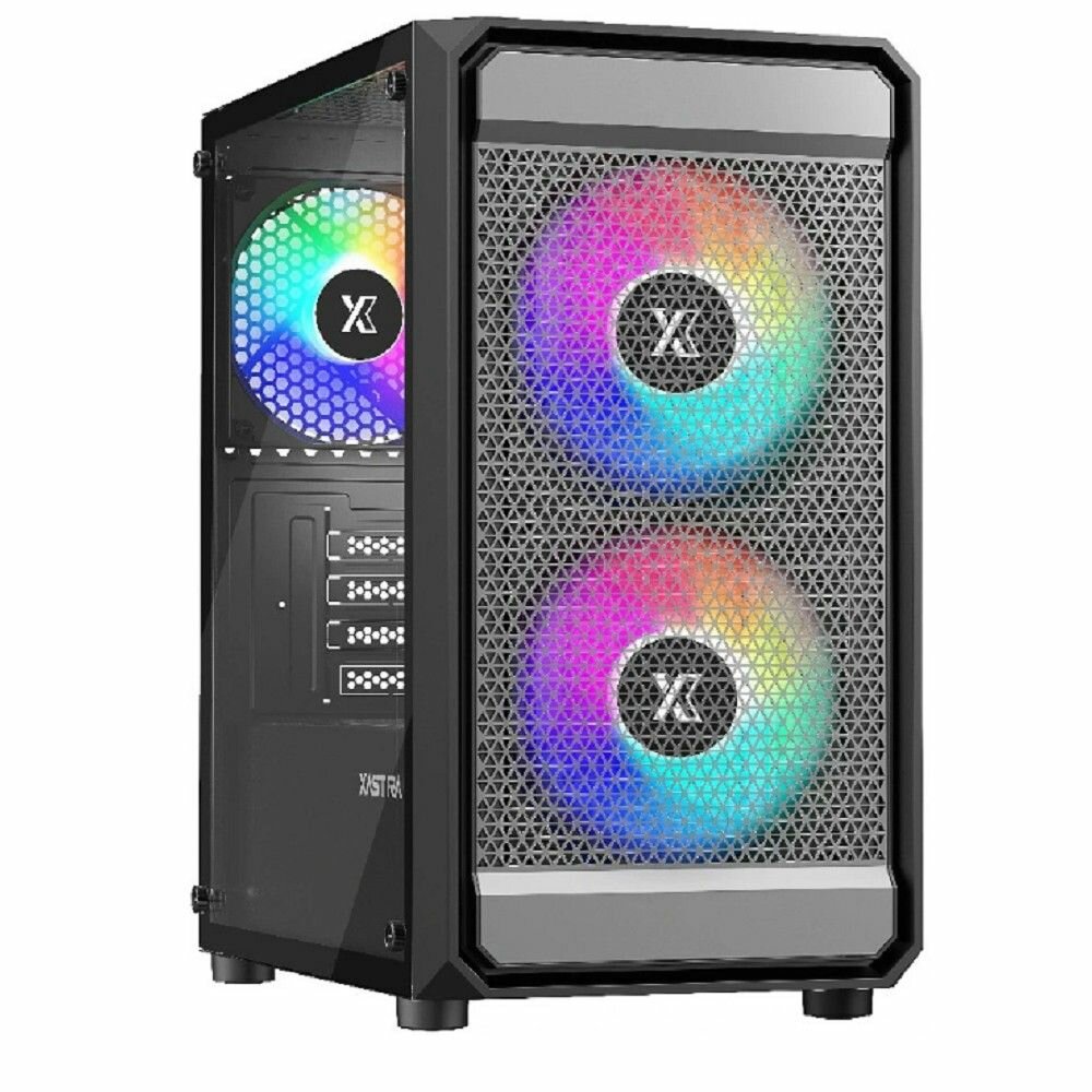 XASTRA Корпуса Корпус A303M 3FRGB Black mATX Mesh tempered glass 2x140mm + 1x120mm FRGB fans A303M - 2FC14F - 1FC12F