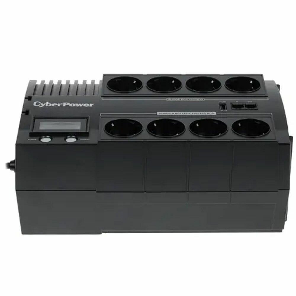 CyberPower BR1000ELCD ИБП 1000VA/600W, 8 розеток (Schuko), 2xUSB (A, B), 2xRJ11/RJ45, линейно-интерактивный — фото 1