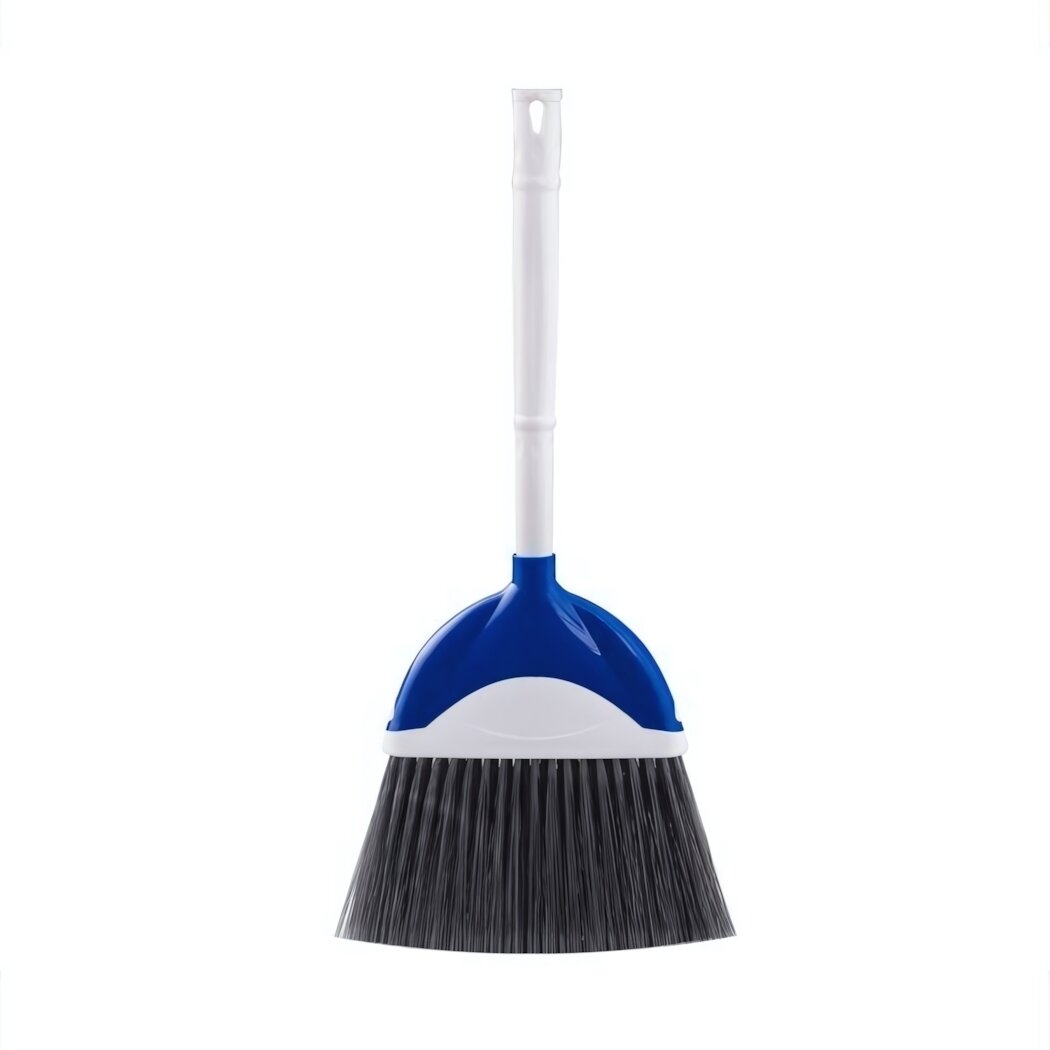 Веник «Sweep» с пластиковой ручкой, черная щетина 35см, для дома и улицы — фото 1