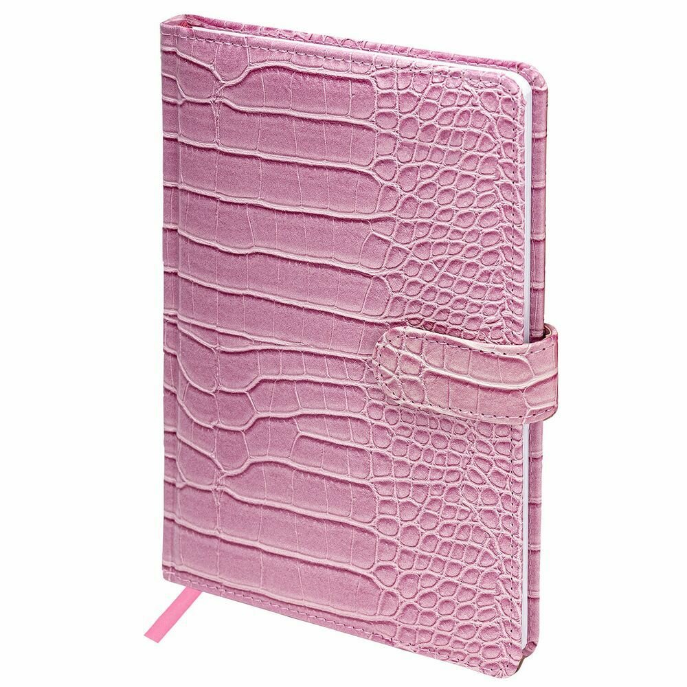 Еженедельник недатированный А5 145х215 мм, BRAUBERG "Party", под кожу, 64 л, розовый