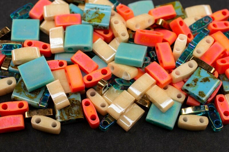 Бисер японский MIYUKI TILA MIX211 микс Turquoise Dreams, 5 грамм