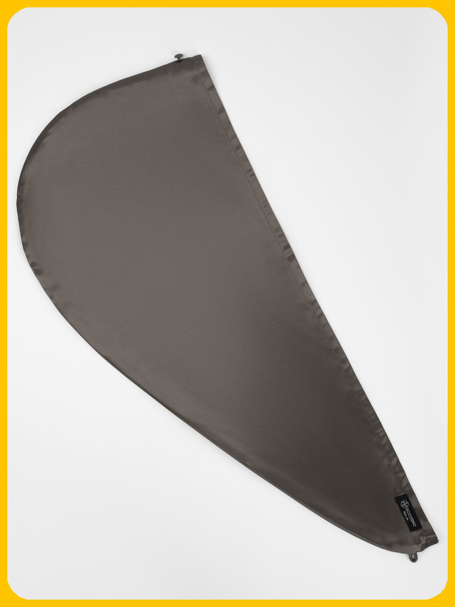 100% натуральный шелк 22 момми/Полотенце для сушки волос (тюрбан)/графитовый цвет