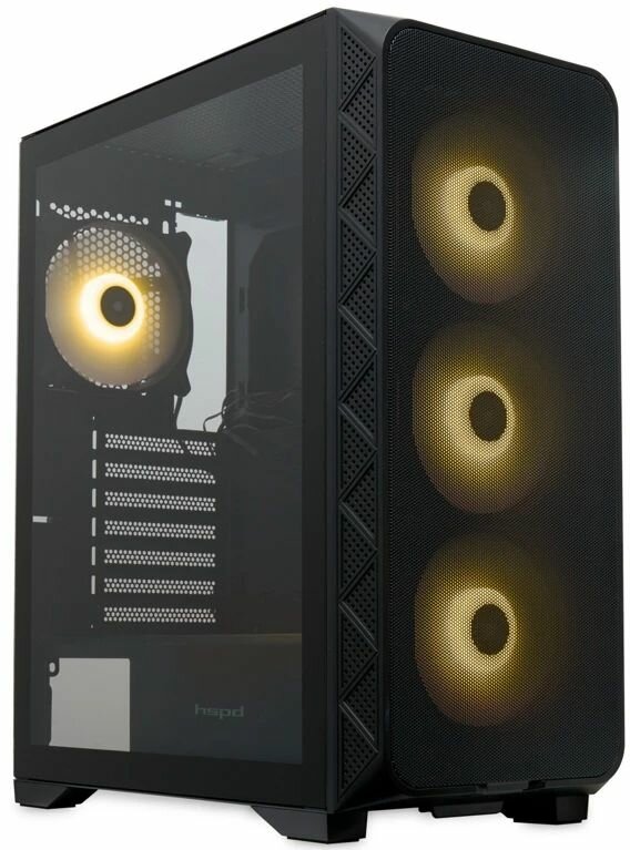 Корпус HSPD M521-TGBK-ARGB Black