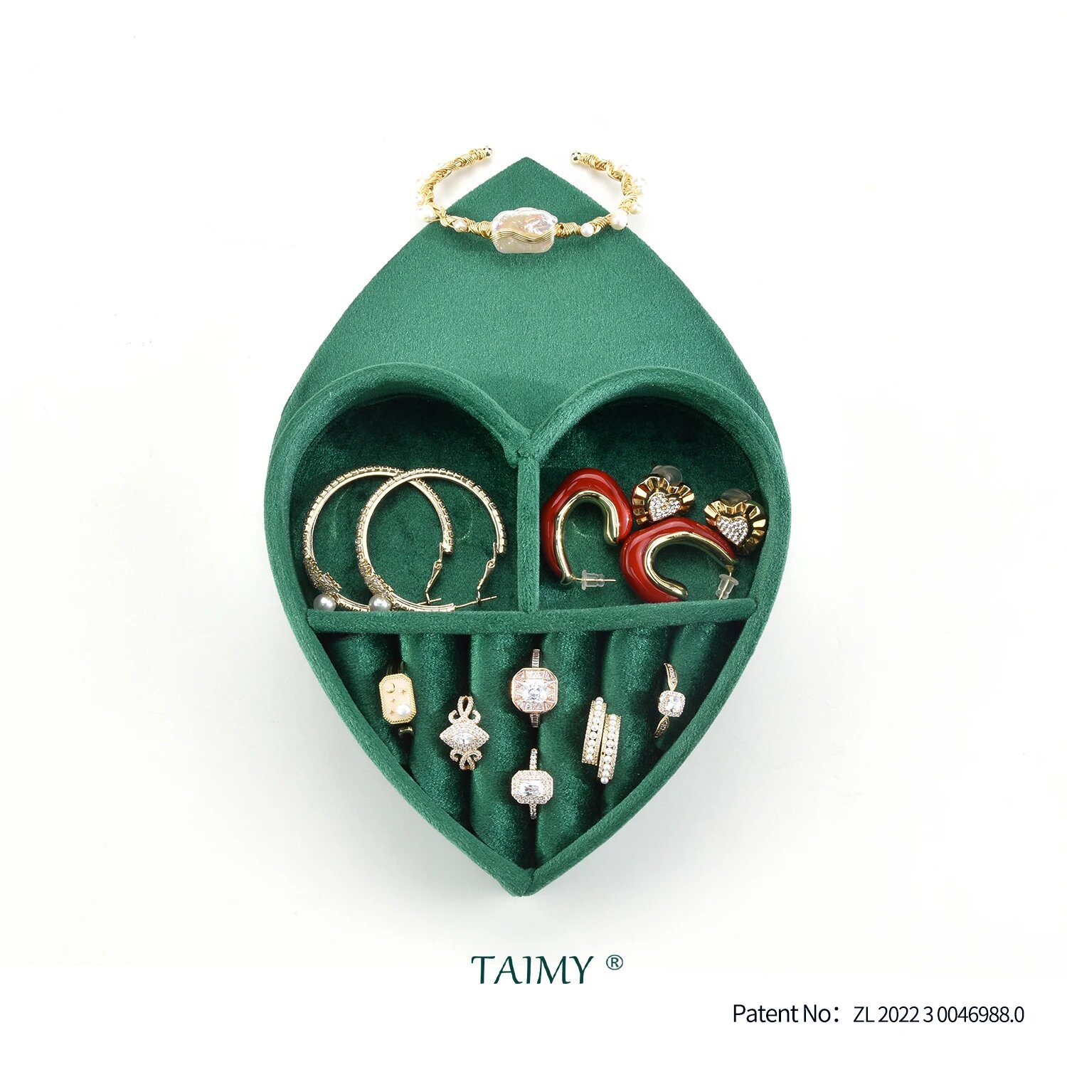 Бархатная шкатулка TAIMY в форме сердца, M, Розовый