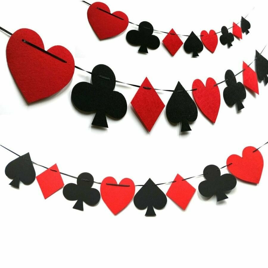 Гирлянда растяжка Масти 250см Гангстерская вечеринка