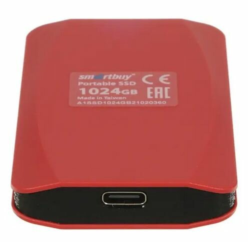 1000 ГБ Внешний SSD Smartbuy Aqous A1 (SB001TB-A1R-U31C) красный