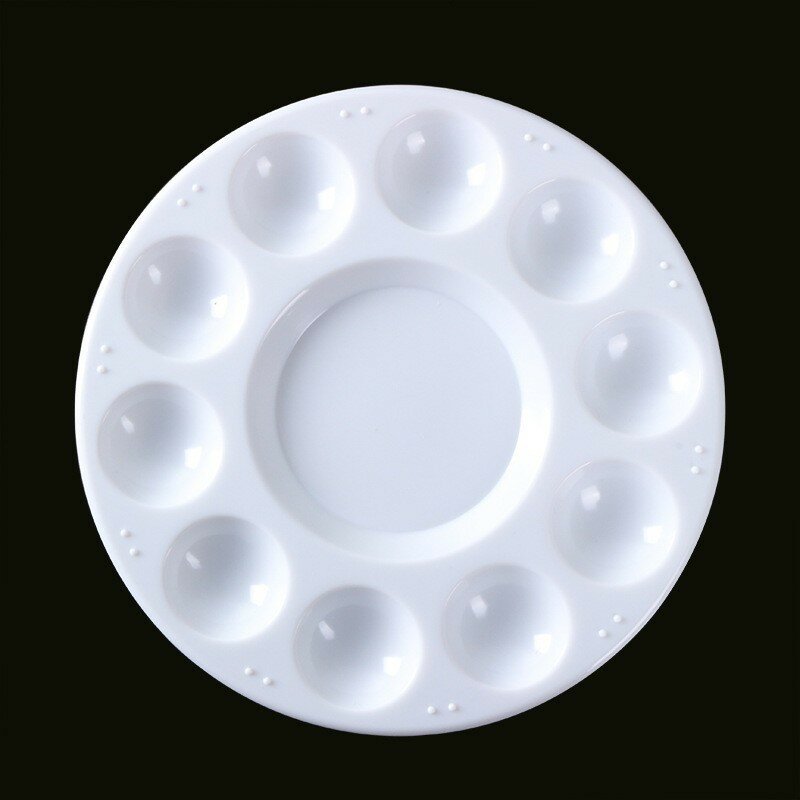 10 отверстий палитра 16 см круглая палитра для детей студентов рисования пигментная палитра