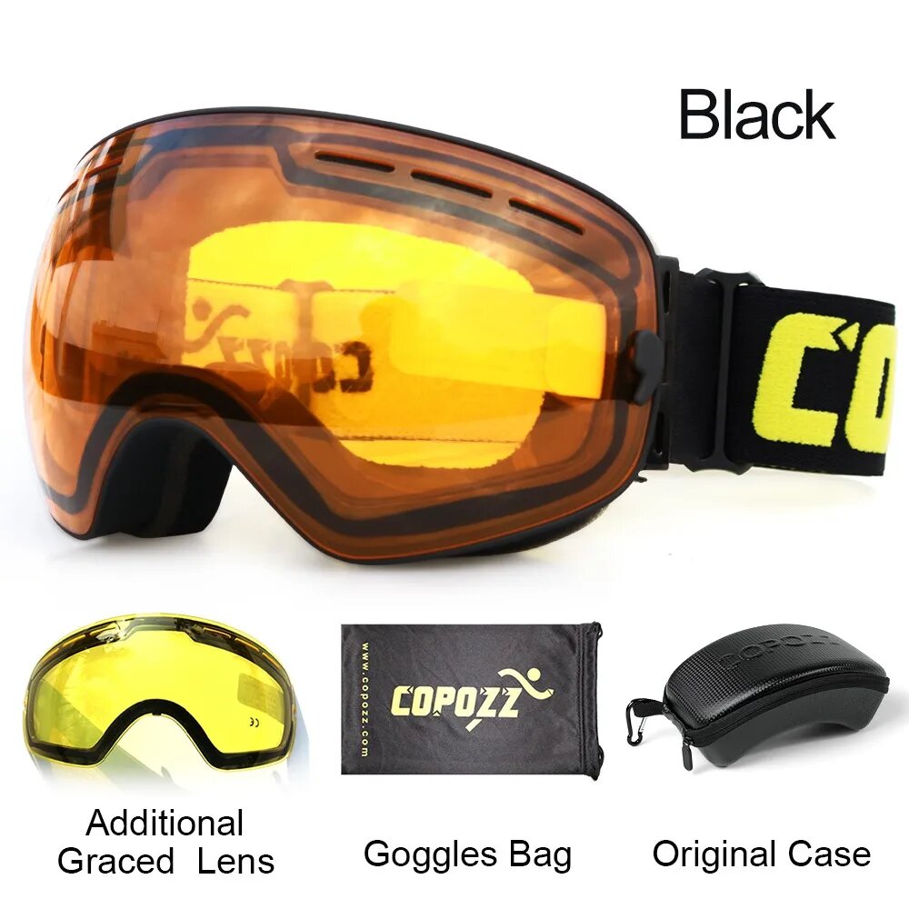 COPOZZ Лыжные очки желтые UV400