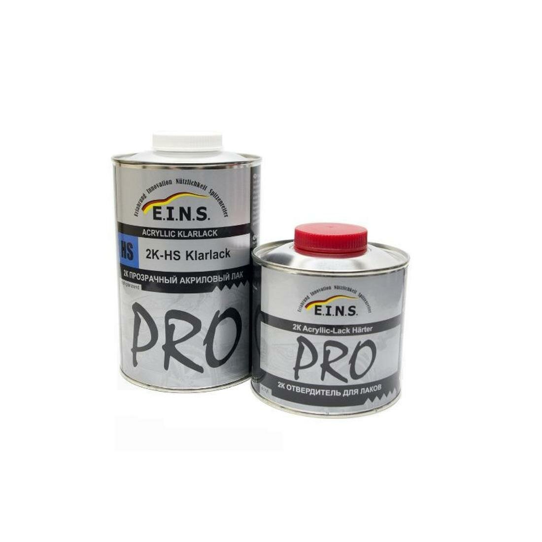 Лак EINS HS PRO акриловый 1+0,5л. комплект с отвердителем