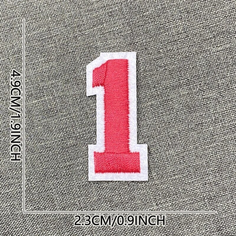 Набор вышитых нашивок с буквами красного цвета Красный, Y1410281
