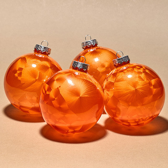 Елочные ПЭТ шары Albertine - Flaming Sky 10 см, 4 шт, Winter Deco, 1000575