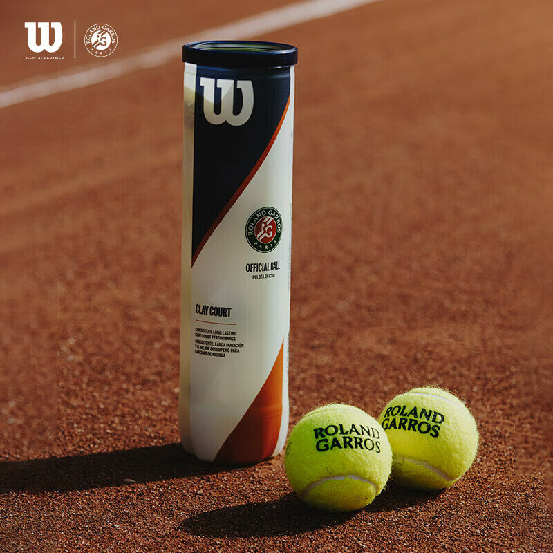 Wilson Professional Full-Field Tennis Ball, Roland Garros Co-Branded Edition, WRT126400
