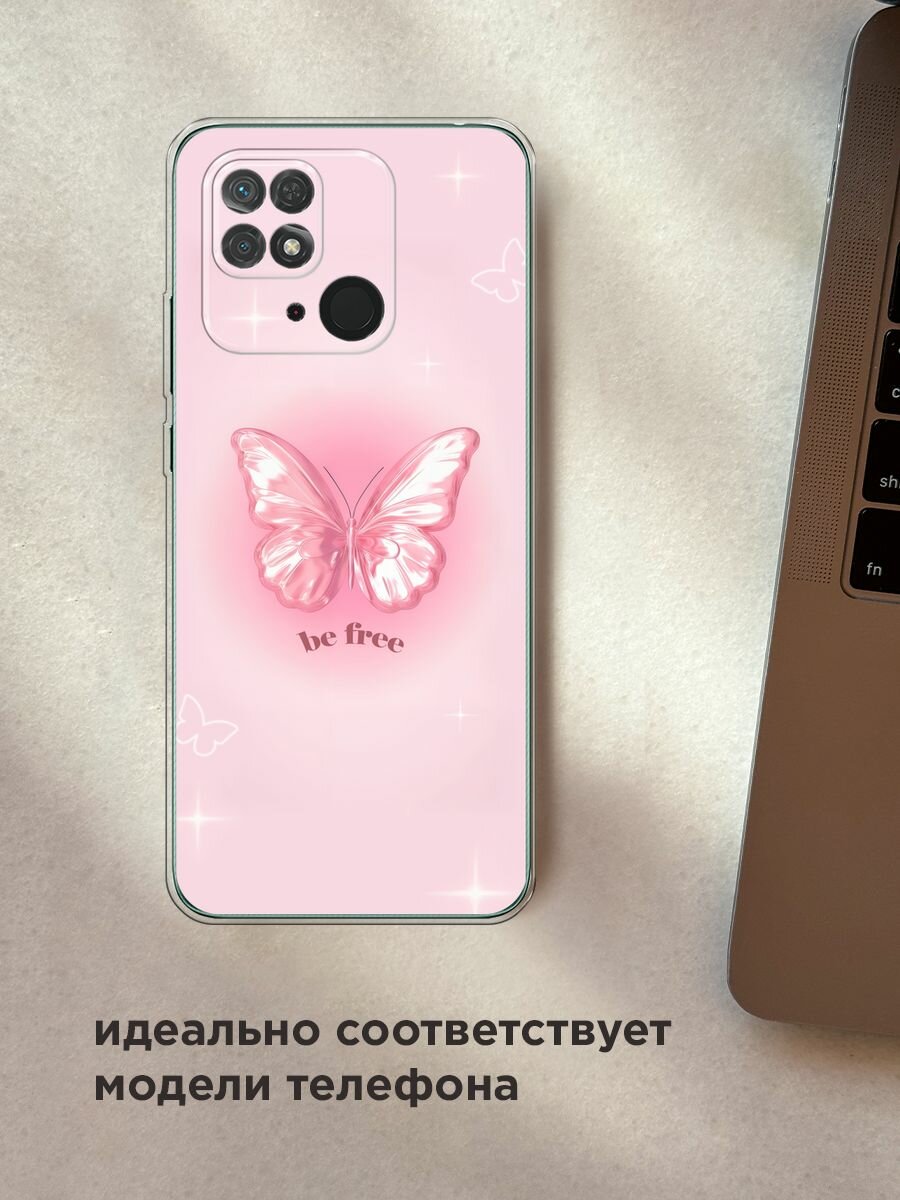 Чехол на Xiaomi Redmi 10C / Сяоми Редми 10C с принтом "Be free butterfly 1" — фото 1
