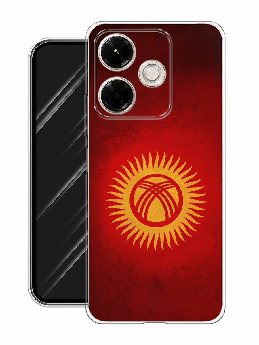 Чехол на Xiaomi Redmi 13X / Сяоми Редми 13X с принтом "Флаг Киргизии" — фото 1