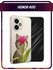 Чехол на Honor 400 / Хонор 400 с принтом "Кот с тюльпаном - 8 марта", прозрачный