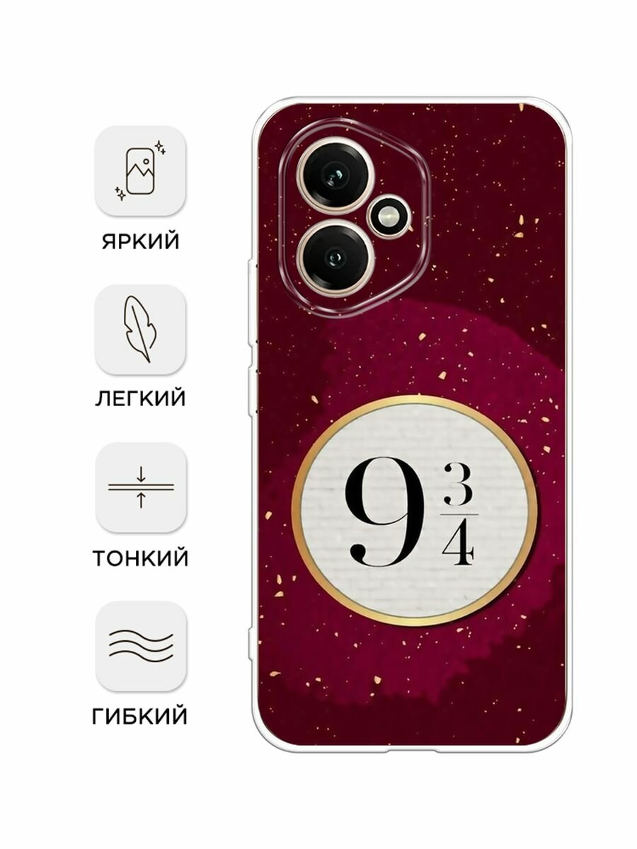 Силиконовый чехол на Honor 400 / Хонор 400 с принтом 9 и 3/4 — фото 1