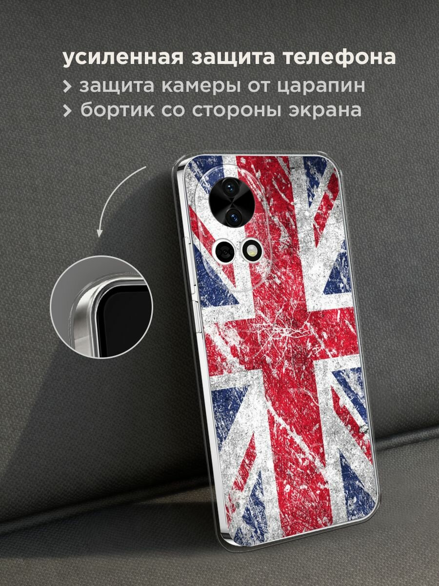 Чехол на Huawei Nova 12/Nova13 / Хуавей Нова 12/Нова 13 с принтом "Флаг британский" — фото 1