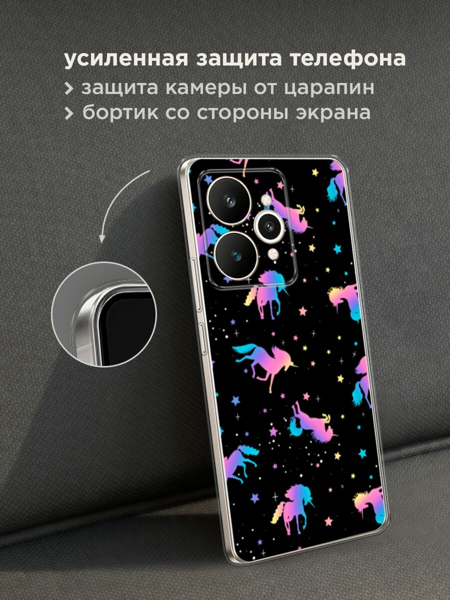 Чехол на Realme 15 / Реалми 15 с принтом "Единороги градиент" — фото 1