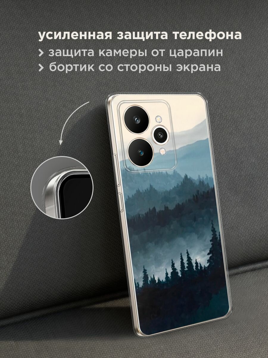 Силиконовый чехол на Realme 15 / Реалми 15 с принтом "Туманные горы" — фото 1