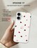 Чехол на Apple iPhone 17 / Айфон 17 с принтом "Бордовые сердечки 2"