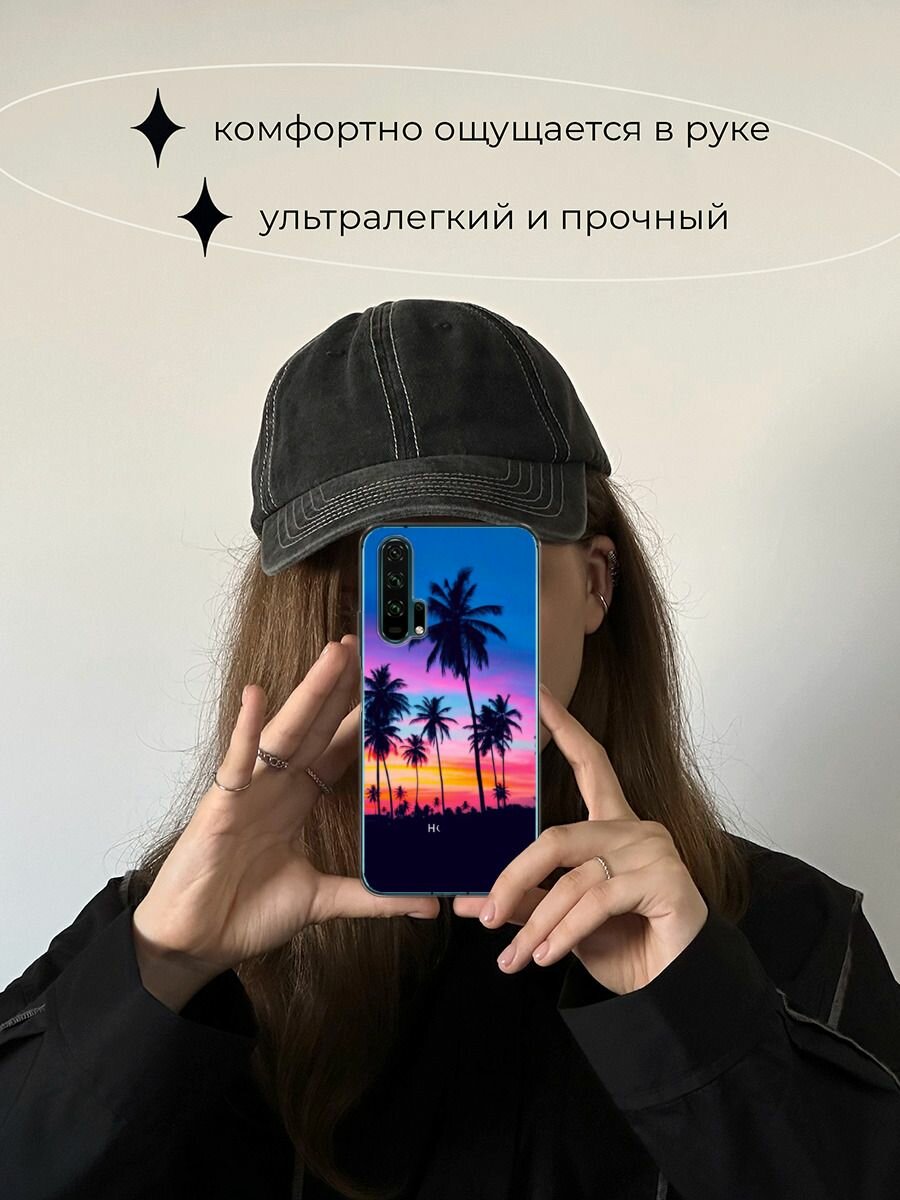 Силиконовый чехол на Honor 20 Pro / Хонор 20 Про с принтом "Закат 5" — фото 1
