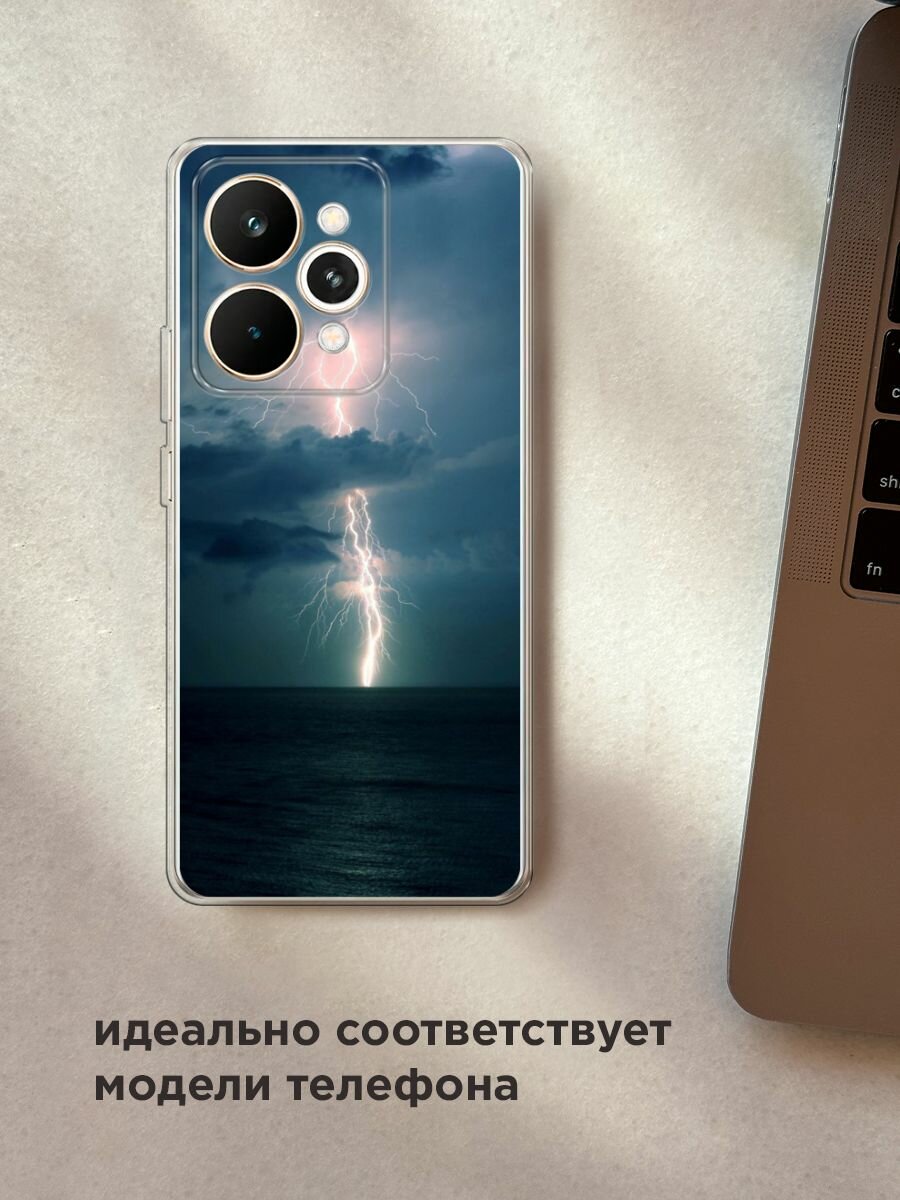 Силиконовый чехол на Realme 15 Pro / Реалми 15 Про с принтом "Молния 1" — фото 1