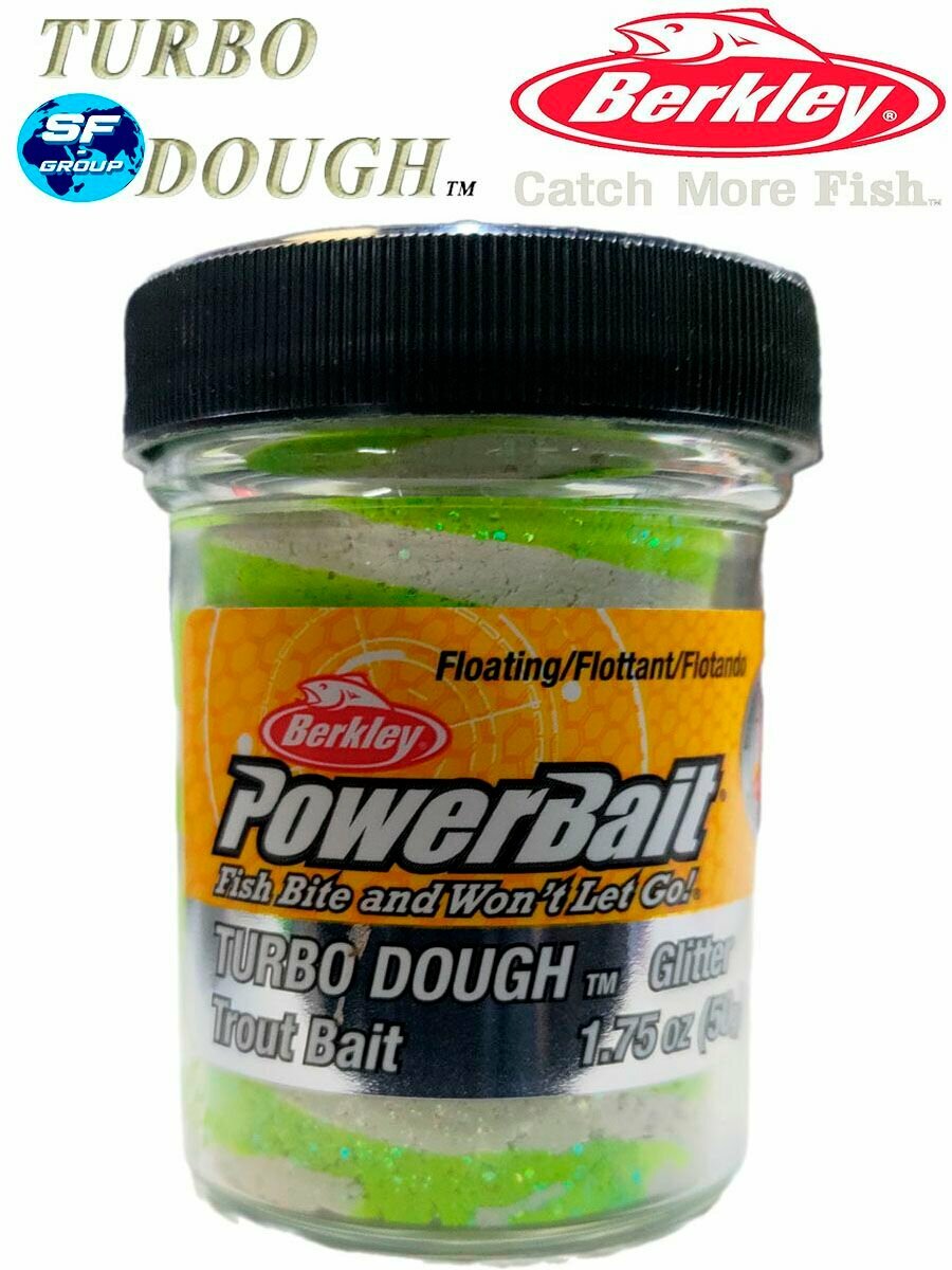 Паста Berkley PowerBait Turbo Dough Trout Bait White/Chart 50g