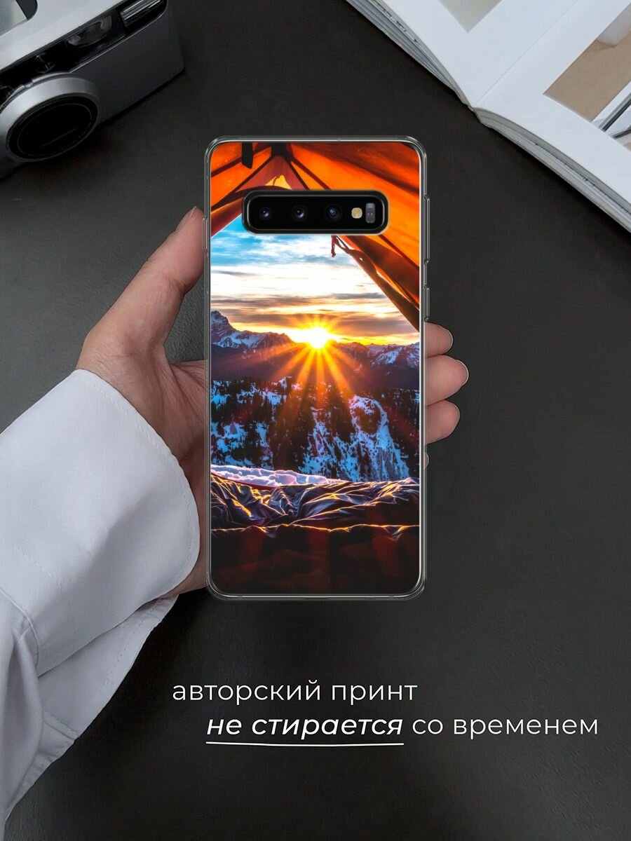 Чехол на Samsung Galaxy S10 + / Самсунг Галакси S10 Плюс с принтом "Горы 7" — фото 1