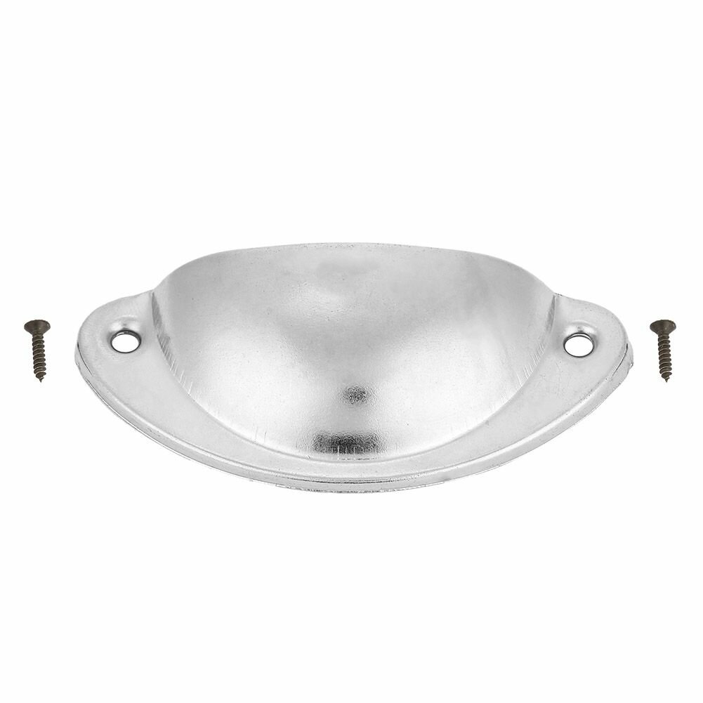 Ручка для мебели в виде античной раковины металлическая серебристый