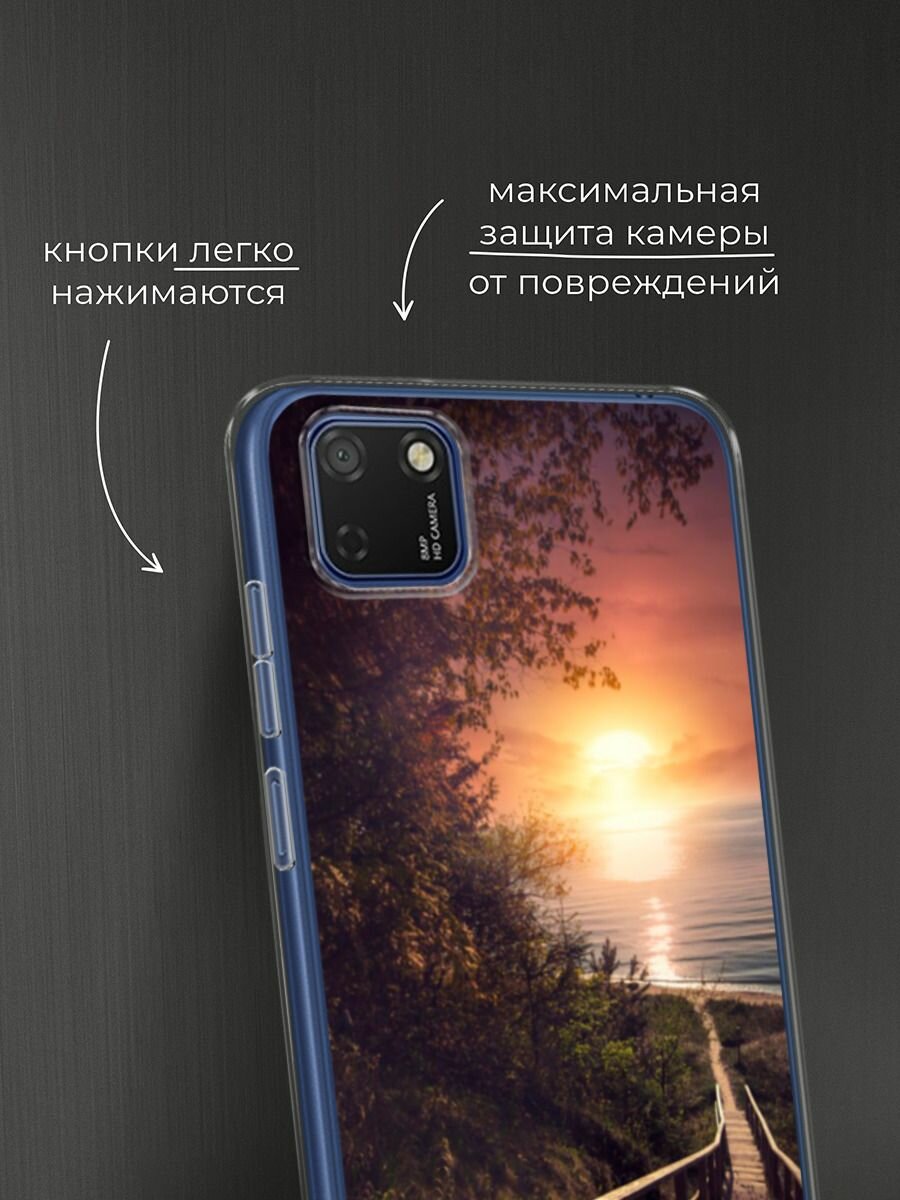 Чехол на Honor 9S/Huawei Y5p / Хонор 9S/Хуавей Y5p с принтом "Мост у воды" — фото 1