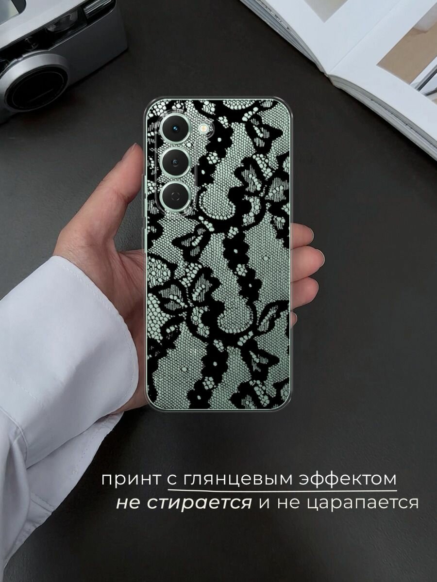 Чехол на Tecno Spark 40 Pro / Текно Спарк 40 Про с принтом "Черная сетка 2" — фото 1