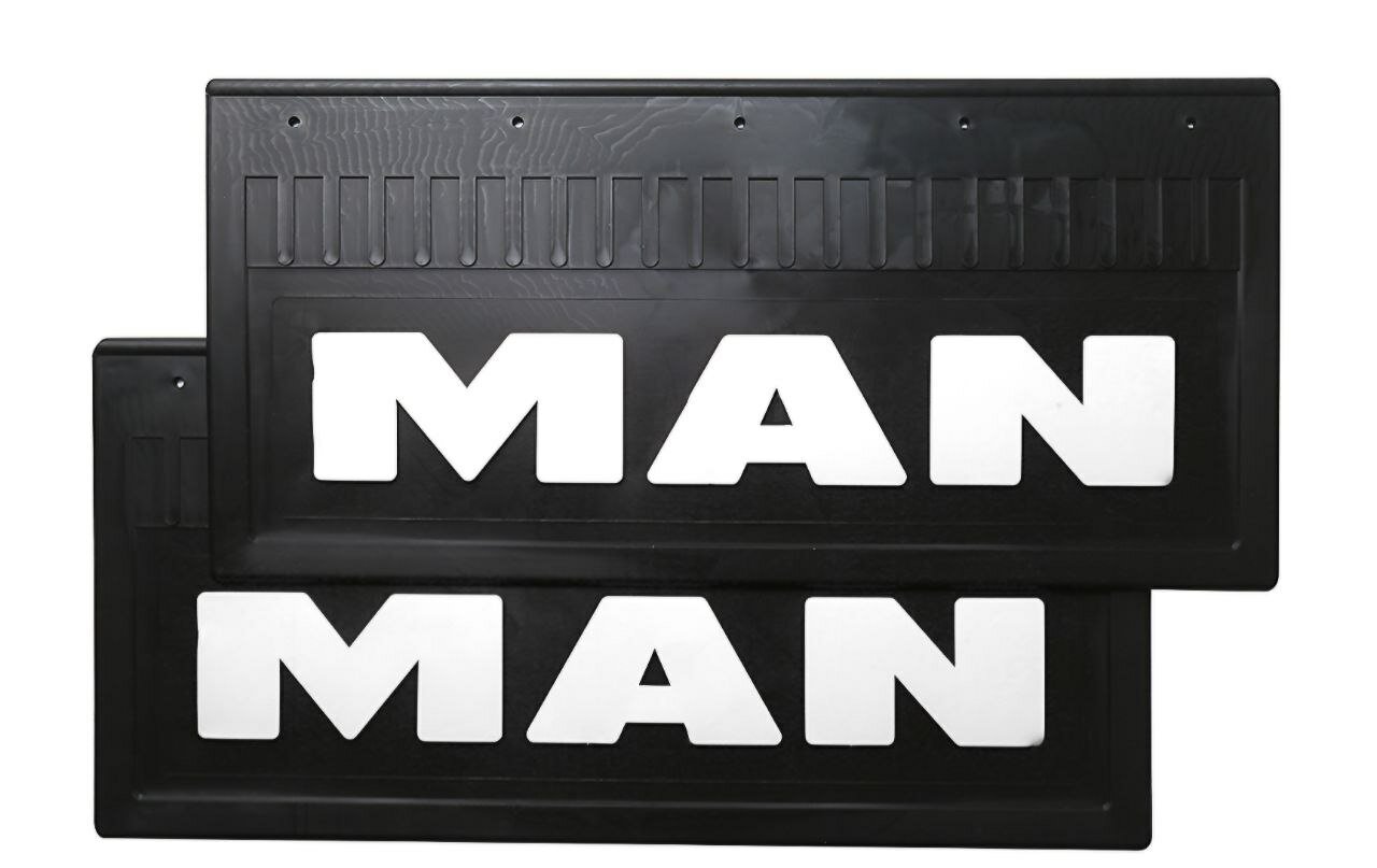 Брызговики LUX, для MAN, резина, 520x250, черные, комплект 2 шт