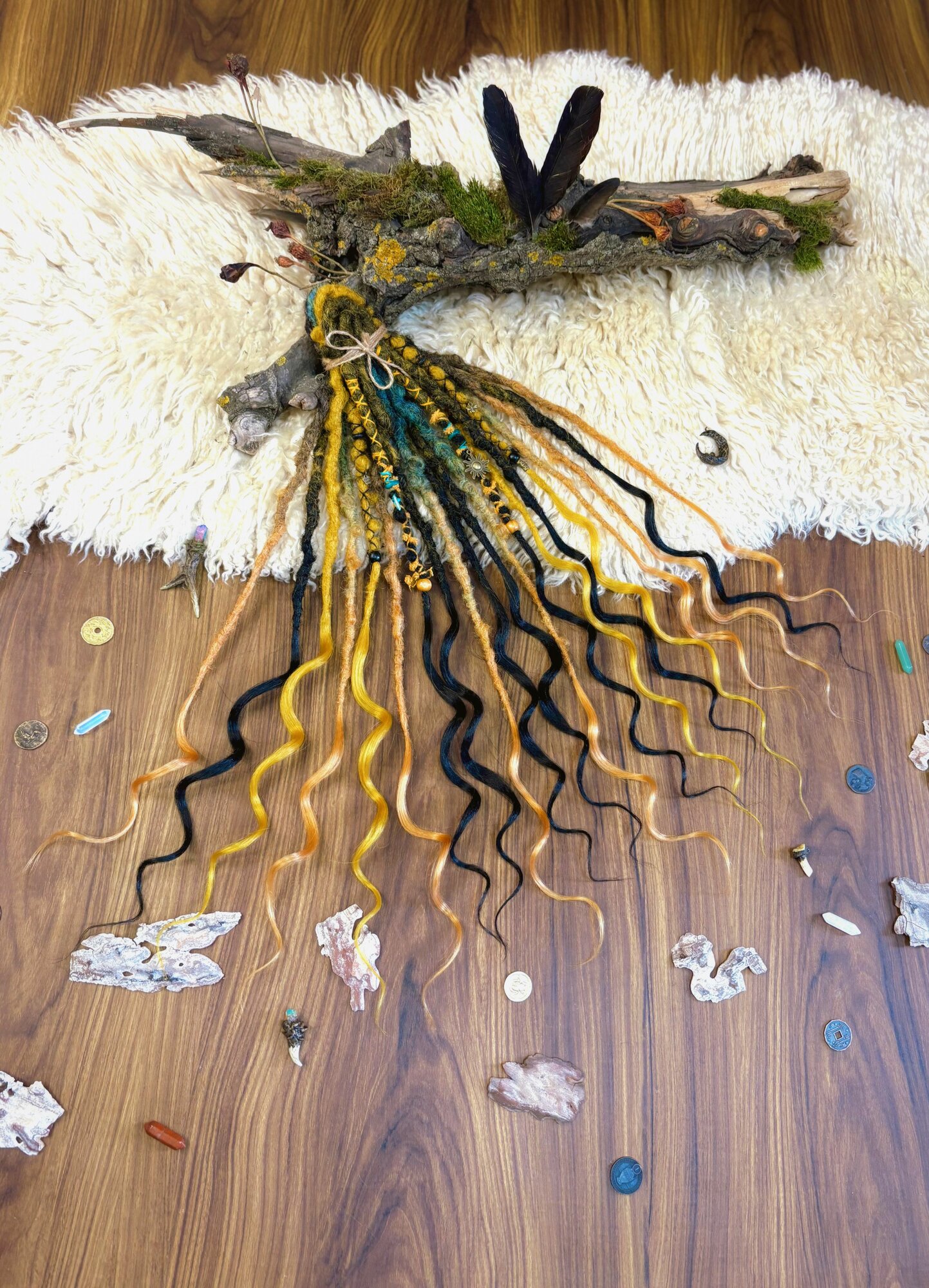 Де дреды из канекалона "Sunflower" ручная работа